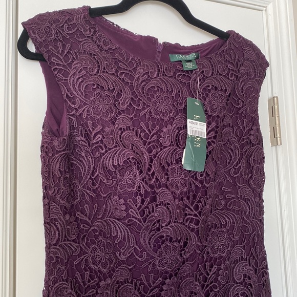 Ralph Lauren | Dresses | Nwt Ralph Lauren Plum Lace Dress | Poshmark